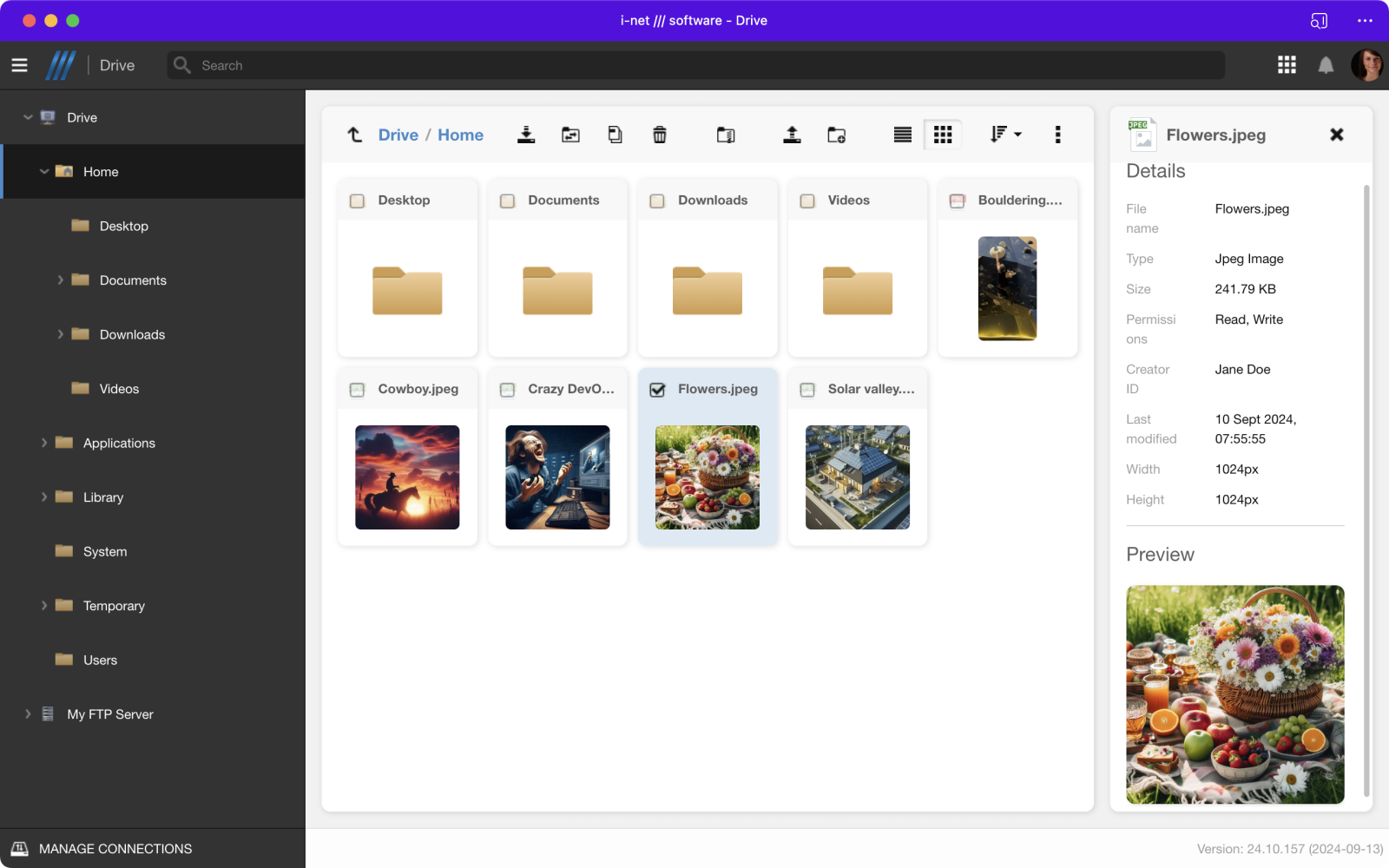 i-net HelpDesk - Help - Drive