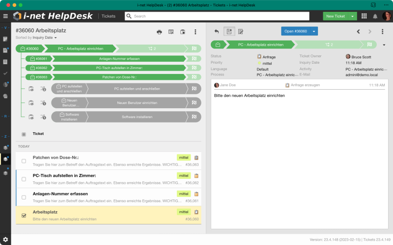 i-net HelpDesk - Help - Apply Ticket Process