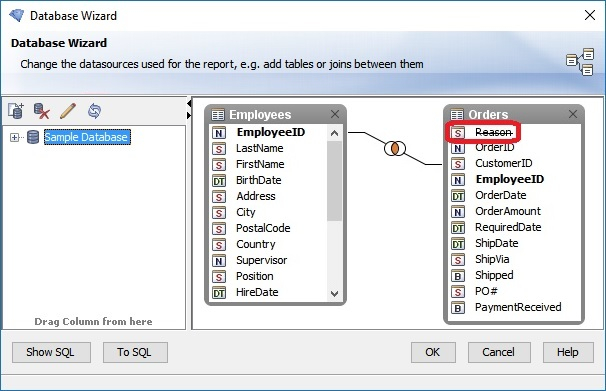 I Net Clear Reports Help Database Connection
