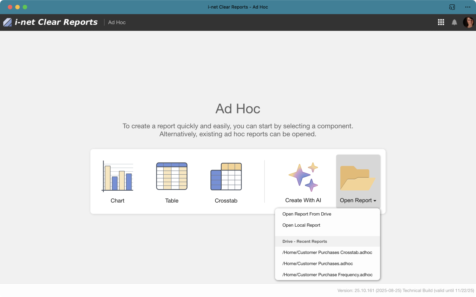 i-net Clear Reports - Help - Ad Hoc
